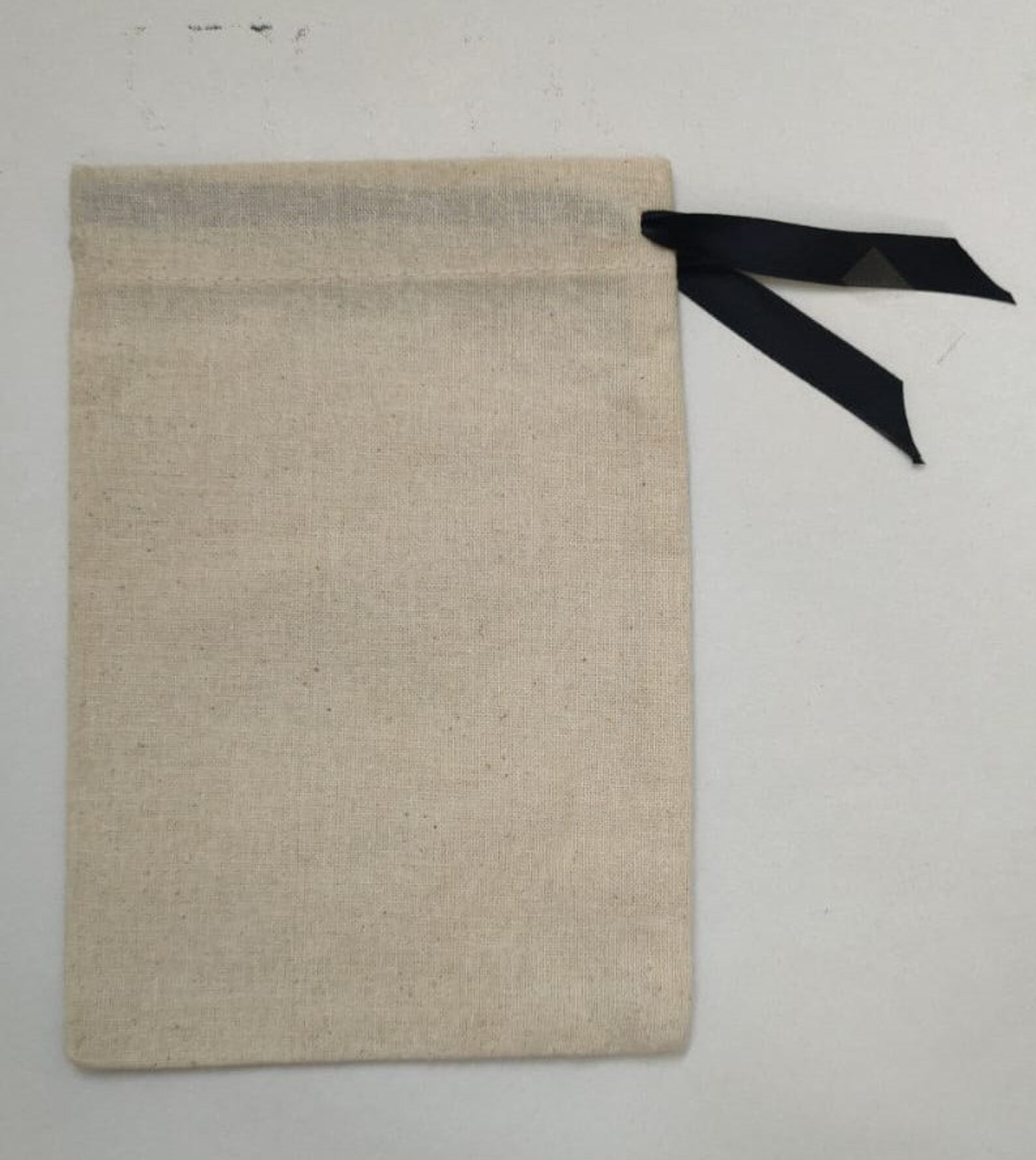 Natural Organic Cotton Drawstring Bag With Grosgrain Satin - Etsy