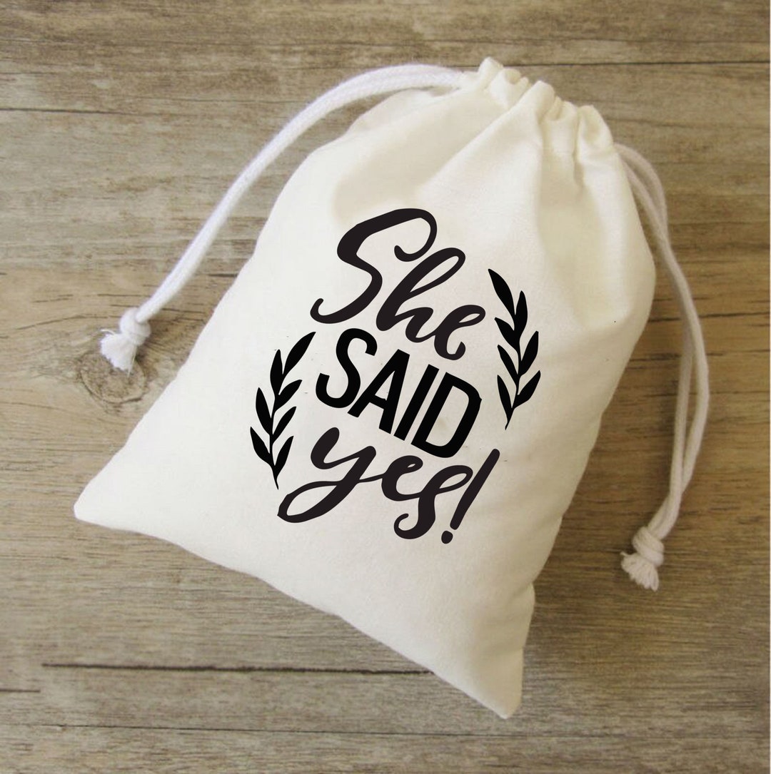 She Said Yes Engagement Party Favor Bags-bridal Shower-bachelorette ...