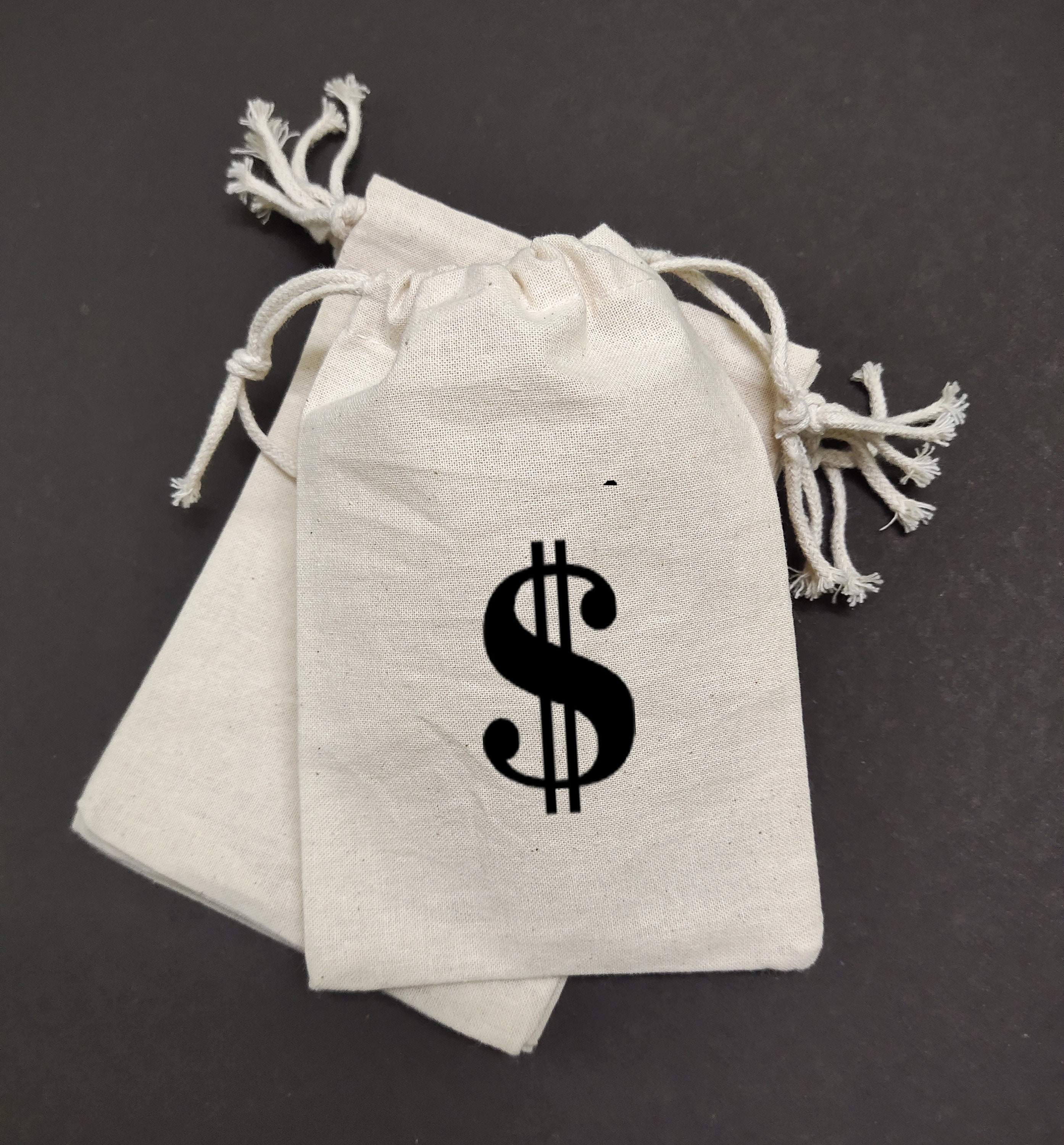 20 Sets of 1 Dollar Sign Money Bag Favor Gift Bag. 3x5 4x6 5x7 | Etsy