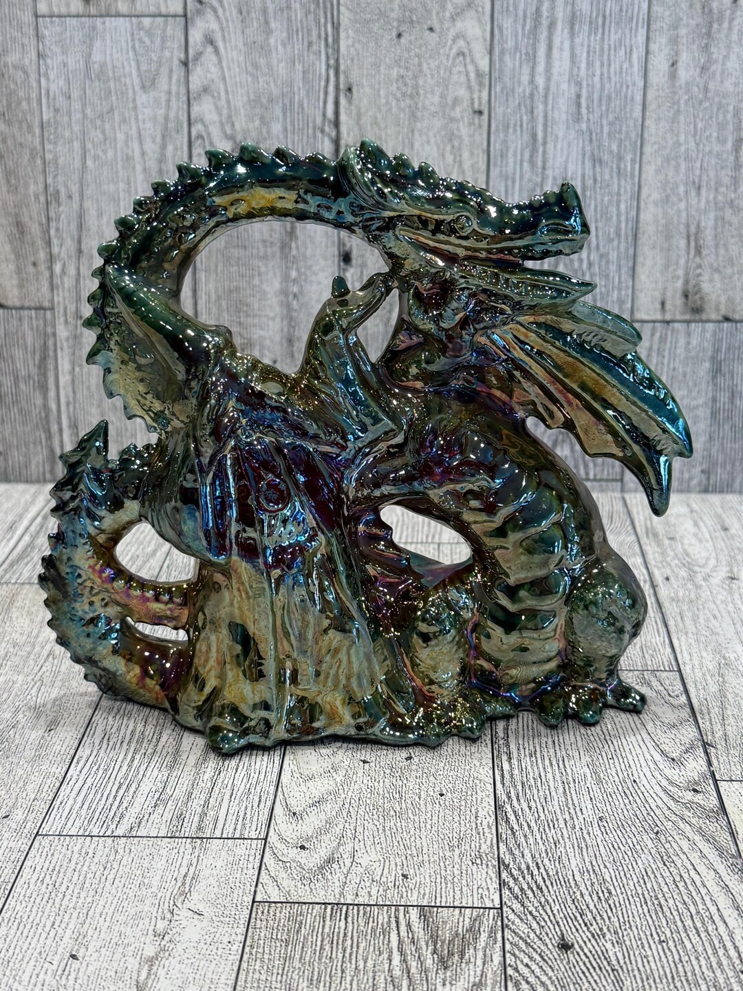 Dragon and Wizard Raku - Etsy