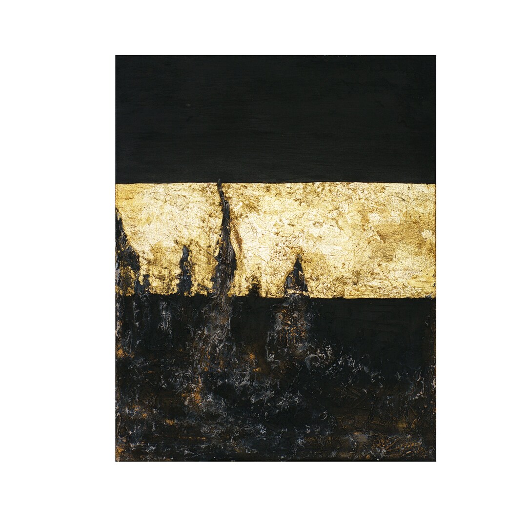 Zypra Acrylic Painting With Gold Leaf - Etsy