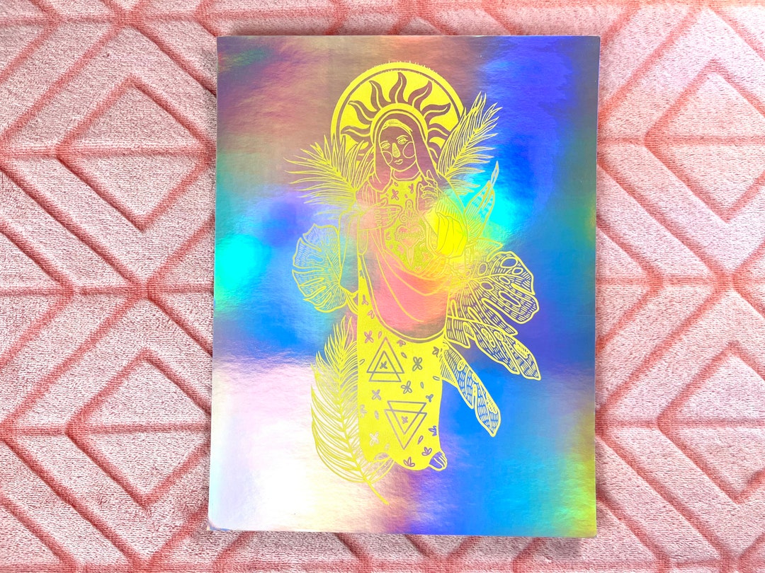 Virgin Mary Sun, Plants and Flowers II Handmade Screen Print - Etsy