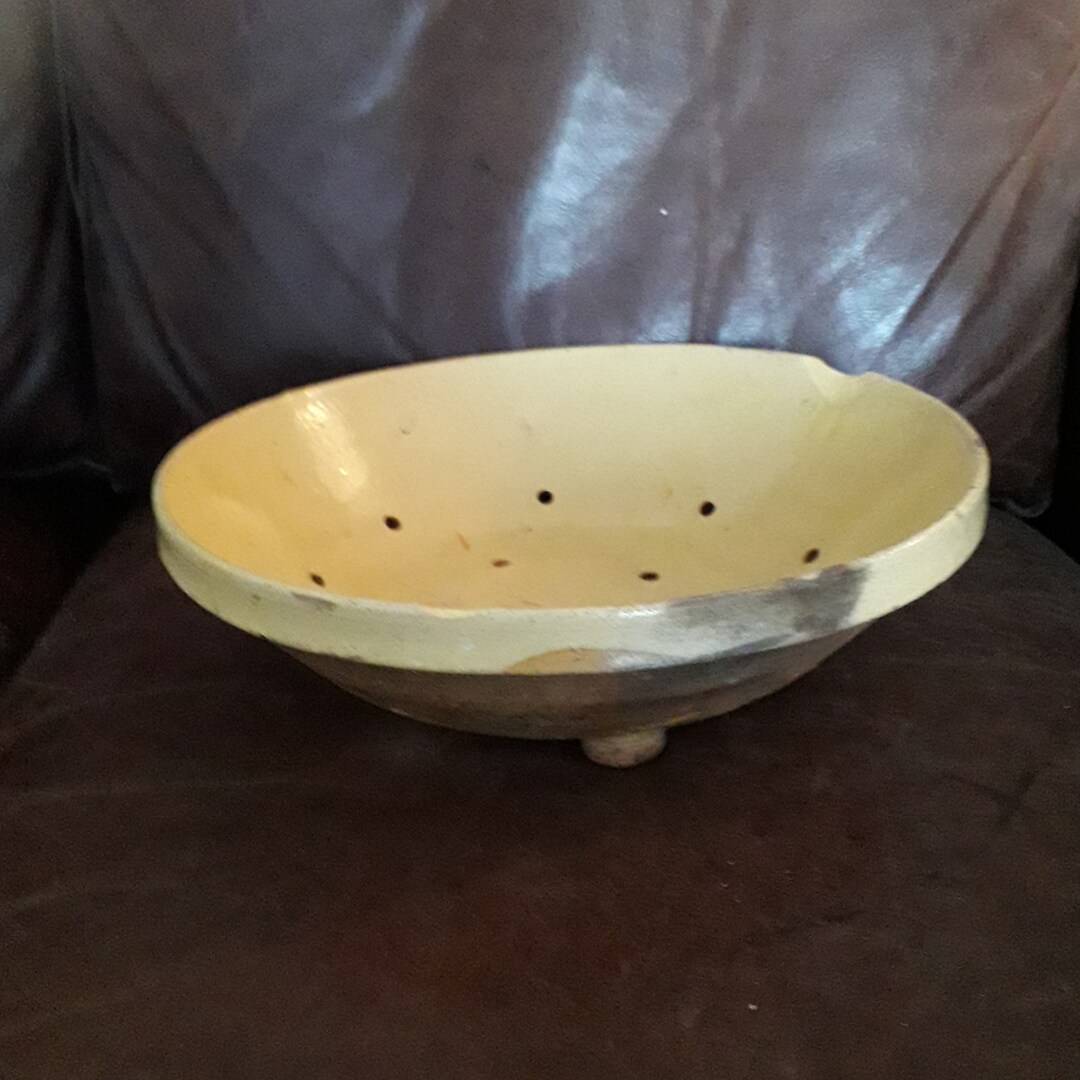 Antique French Ceramic Sieve - Etsy