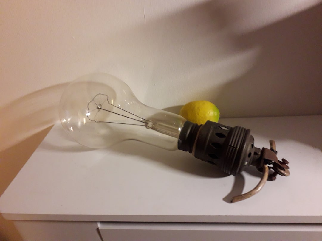 Big Rare Antique Light Bulb and Fitting ,vintage Light Bulb - Etsy