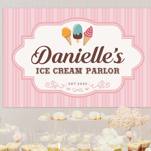 Printable Ice Cream Parlor Backdrop Perfect for Any Ice Cream - Etsy Canada