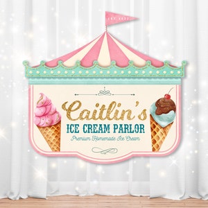 Ice Cream Shop Sign, Perfect for Any Ice Cream Theme Birthday Party or ...