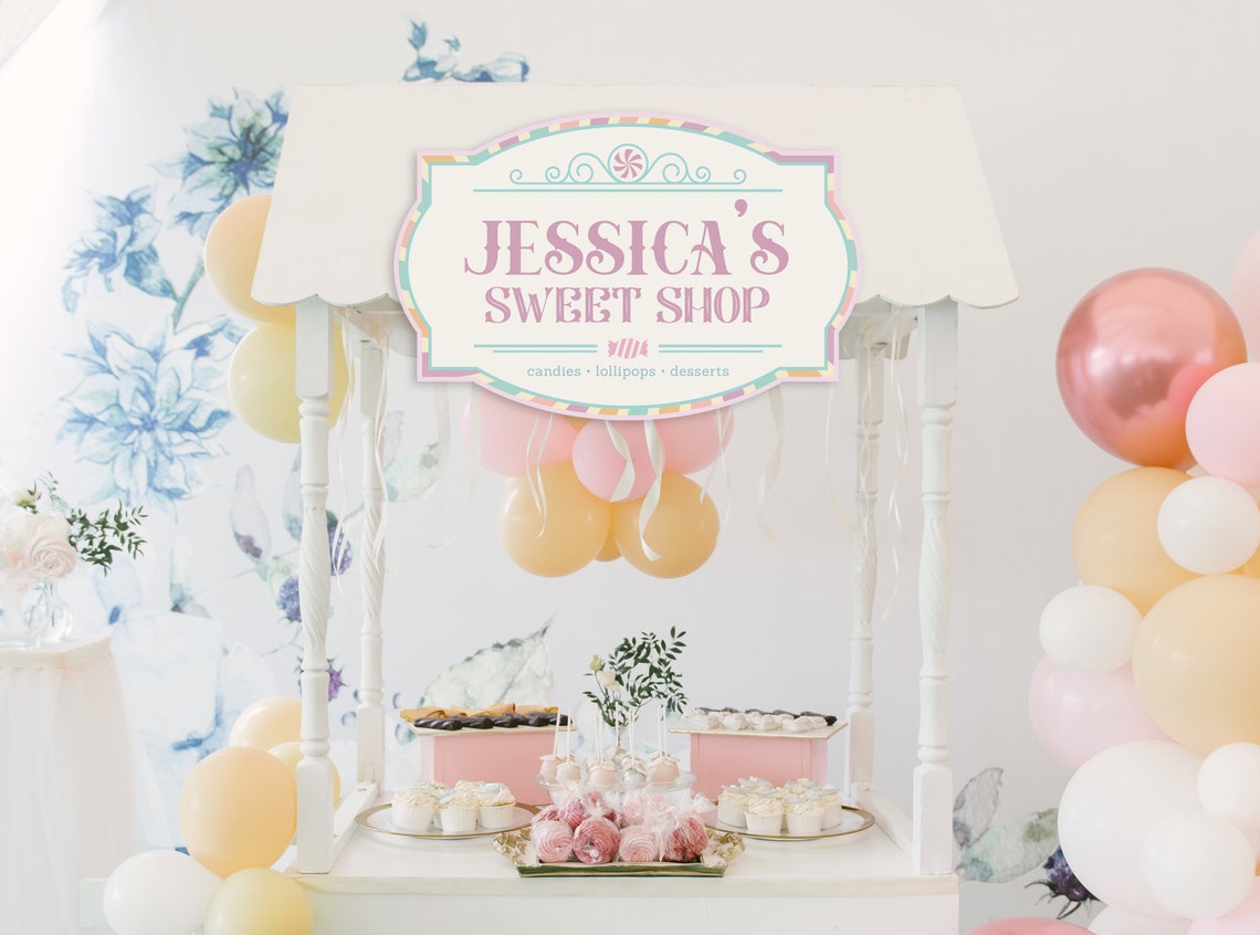 Editable Sweet Shop Sign, Candy Theme Party Decor - Etsy