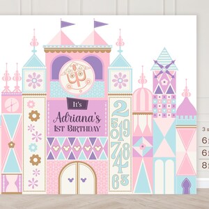 Editable It's A Small World Backdrop, Disneyland Birthday, Magical ...