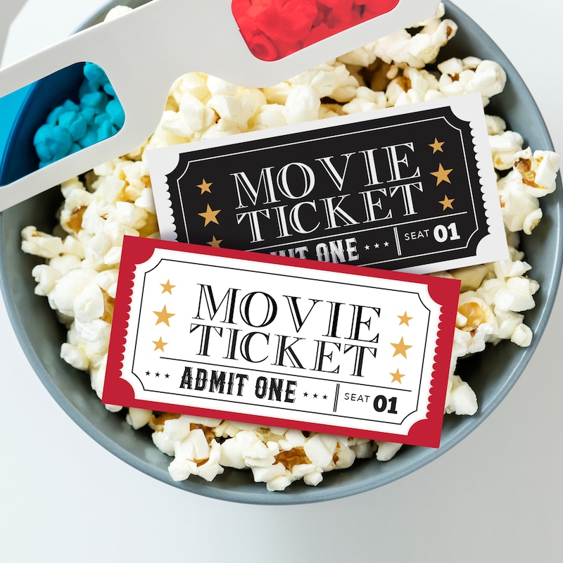 Cinema Ticket Paper - Etsy