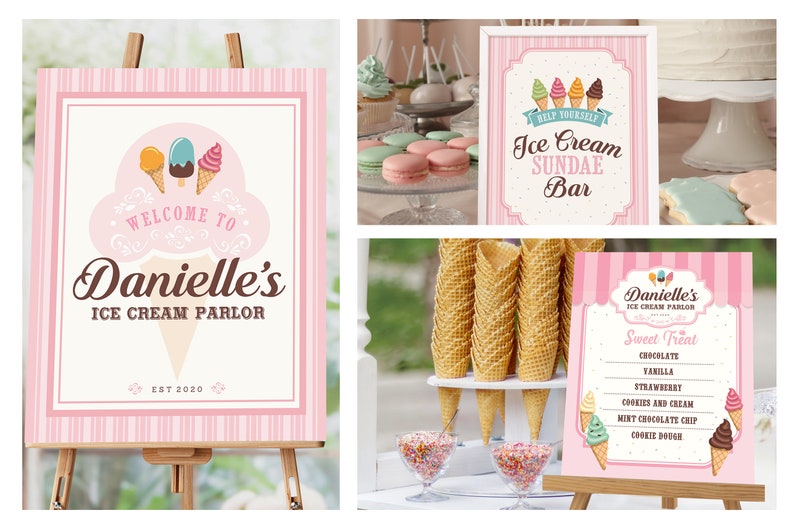 Printable Ice Cream Parlor Backdrop Perfect for Any Ice Cream - Etsy