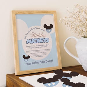 Printable Hidden Mickeys Hunt, Mickey Birthday Game, Disneyland Baby ...