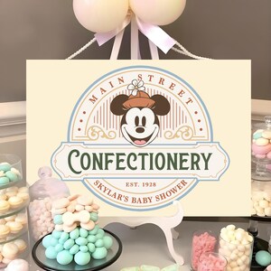 Minnie Confectionery Sign, Main Street Confectionery, Minnie Birthday ...