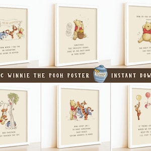 Printable Winnie the Pooh Poster, Hundred Acre Wood Party Decoration ...