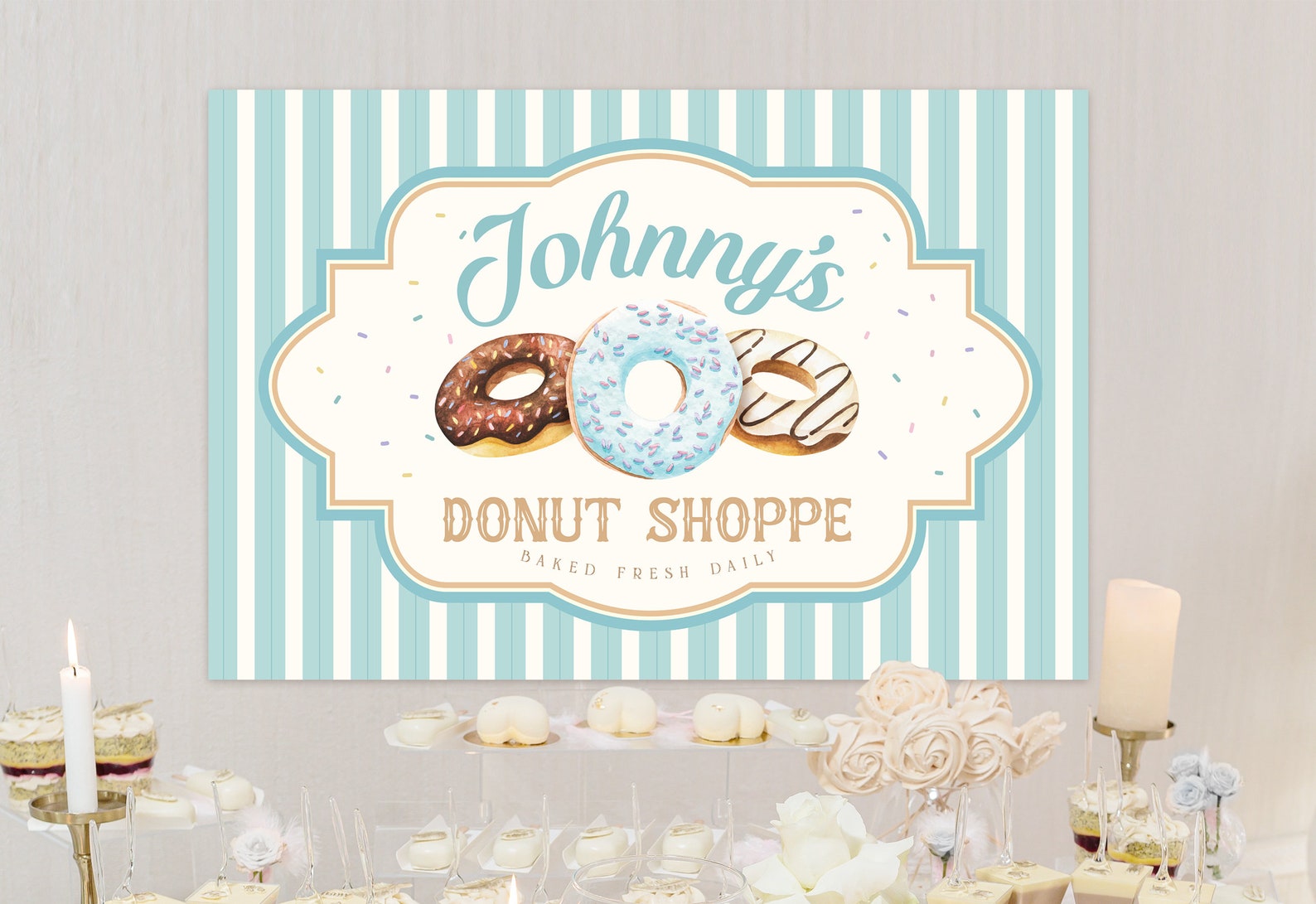 Printable Donut Shop Sign, Perfect for Any Donut Theme Birthday Party ...
