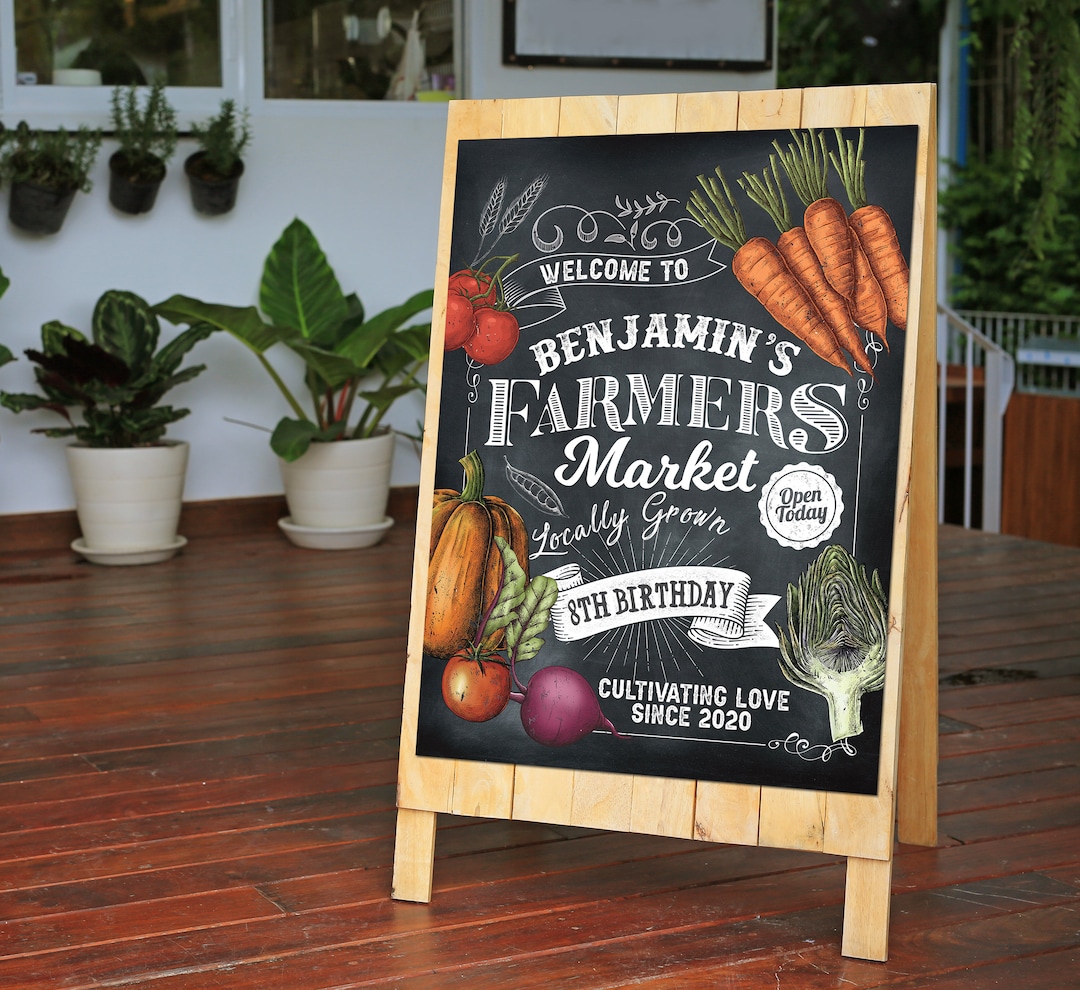 Printable Farmers Market Welcome Sign, Perfect for Any Farm Theme ...