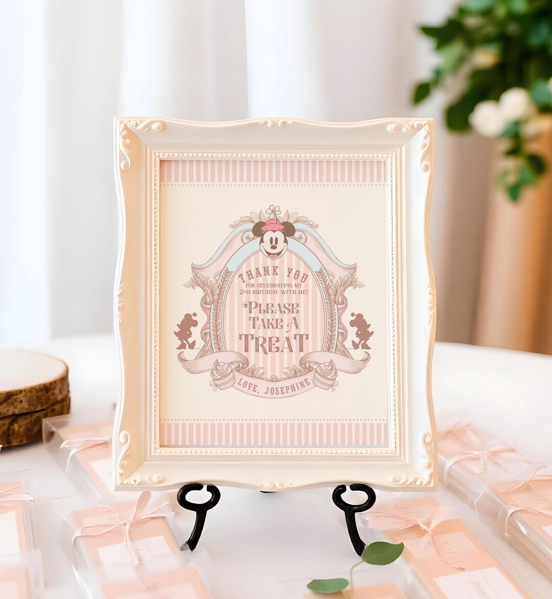 Printable Minnie Favors Sign, Minnie Birthday, Minnie Sweet Store ...