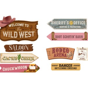Printable Rodeo Birthday Party Directional Signs, Minnie Cowgirl Baby ...