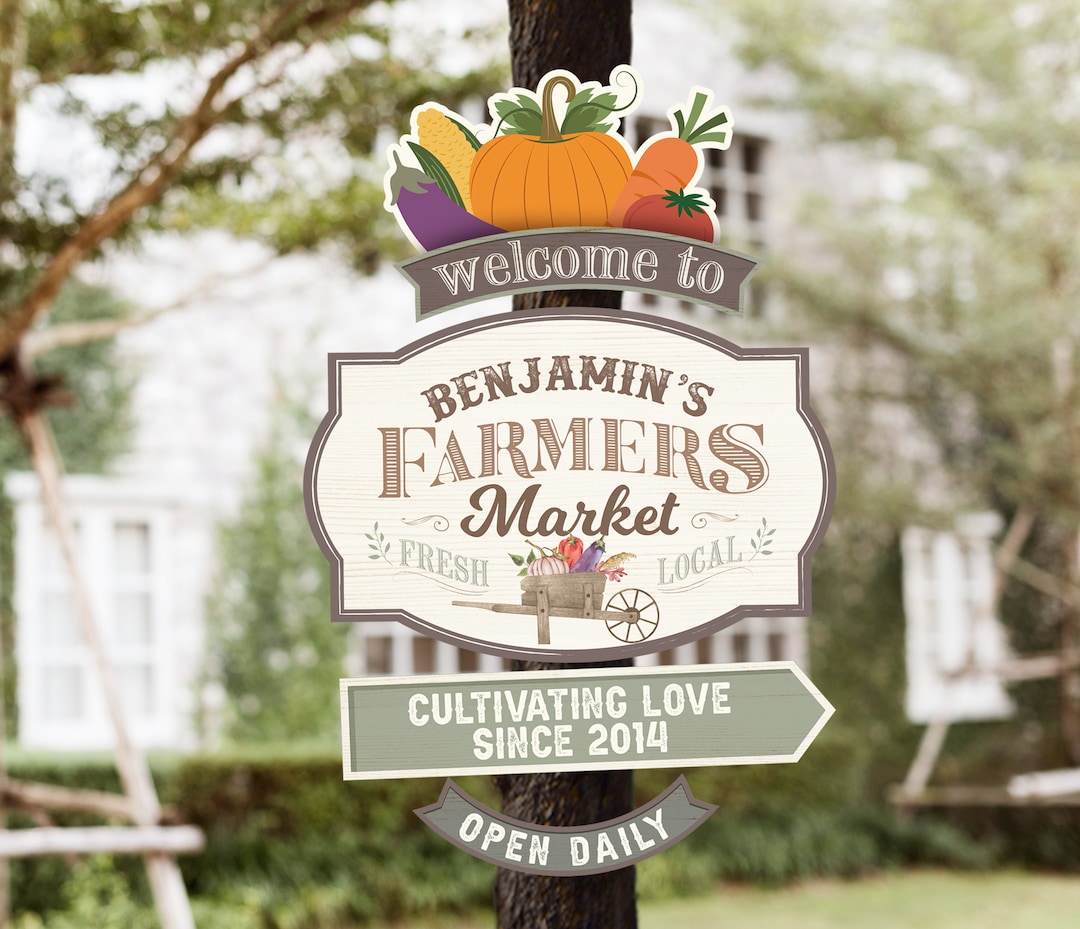 Printable Farmers Market Sign, Perfect for Any Farm Theme Birthday ...