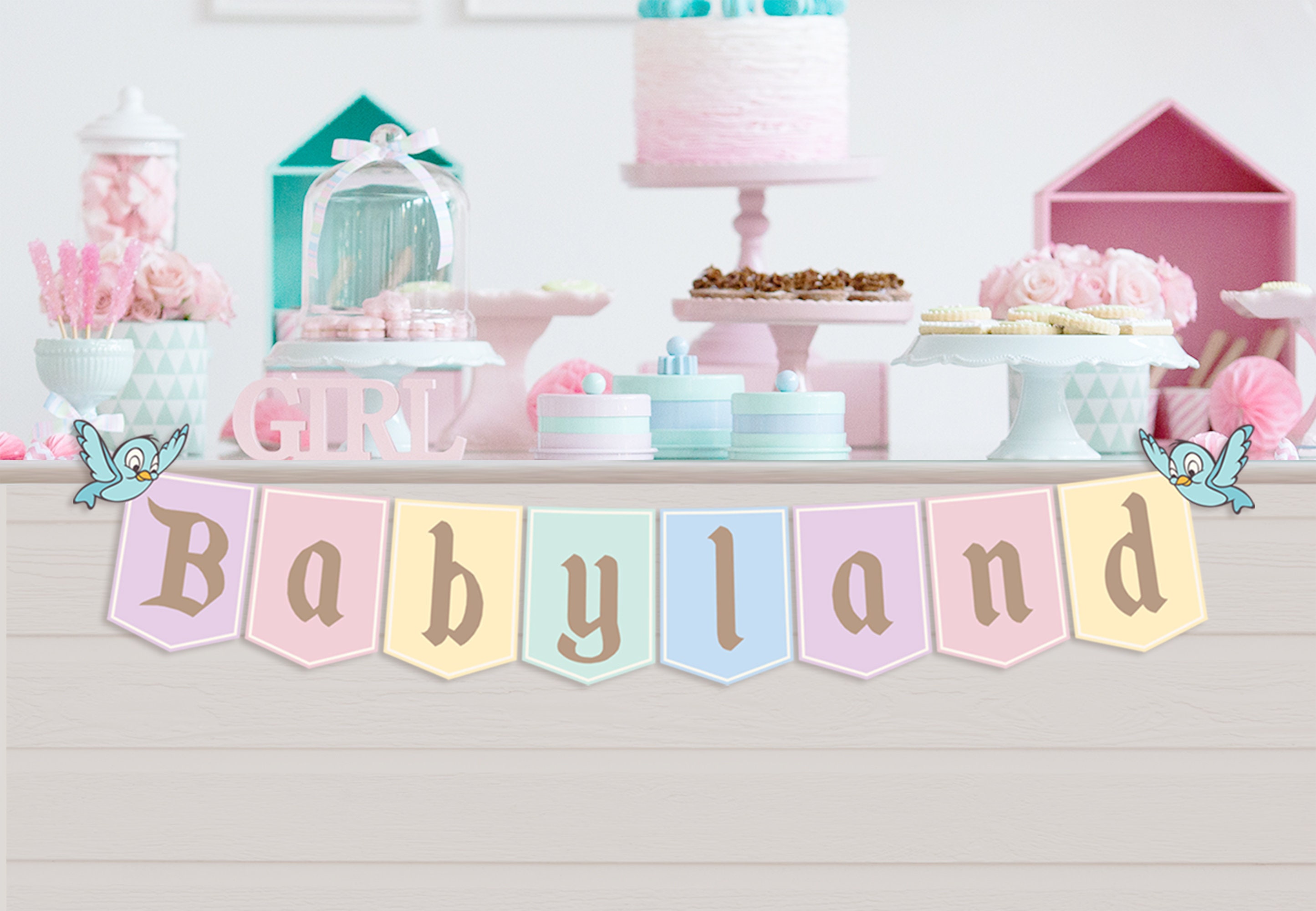 Printable Babyland Party Banner, Disneyland Baby Shower Party ...