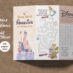 Printable Disney World Activity Sheet, Disney World Coloring Page, Kids ...