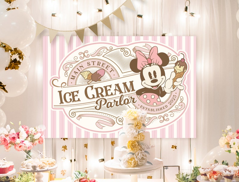 Printable Minnie Customize Ice Cream Menu Minnie Birthday - Etsy