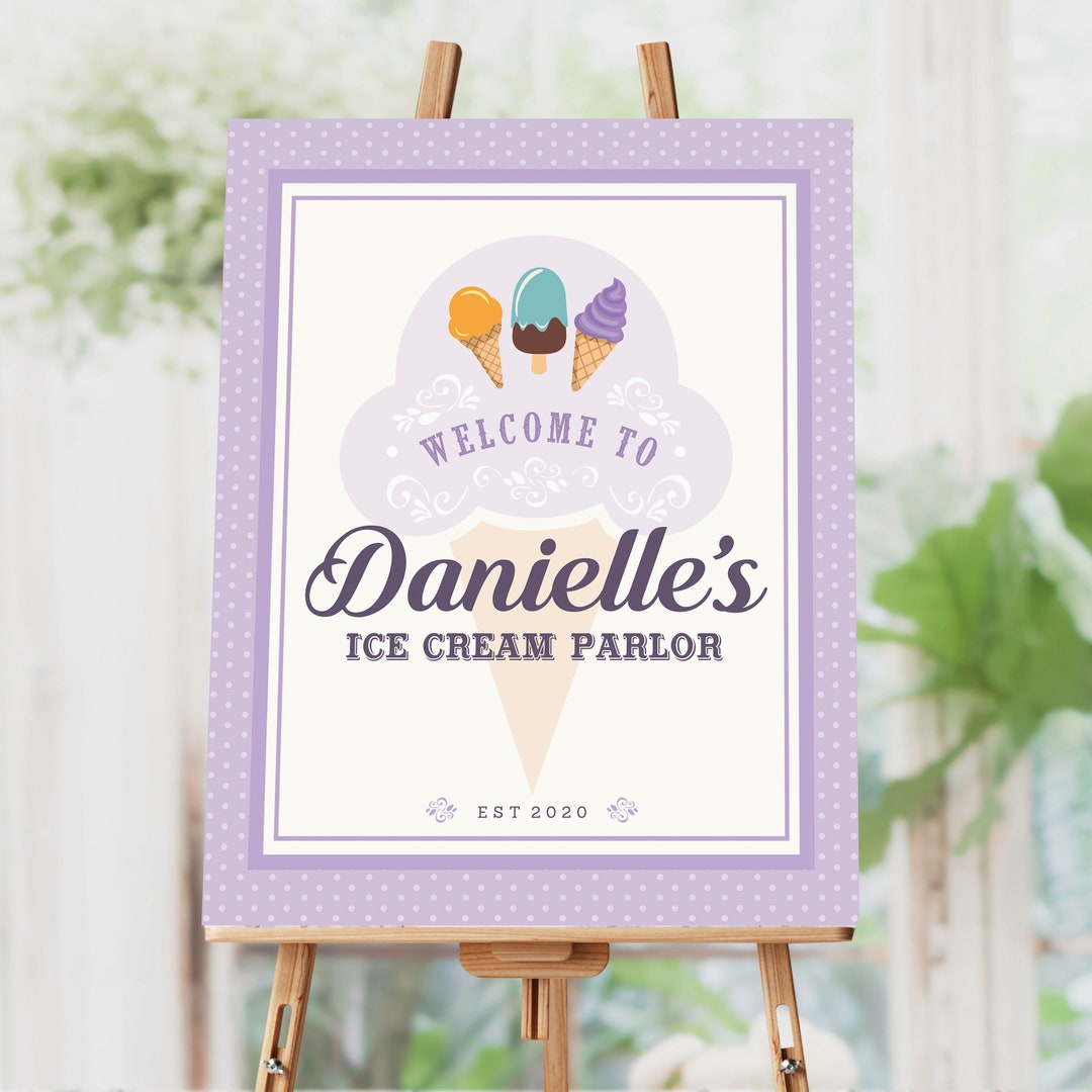 Printable Ice Cream Parlor Sign, Perfect for Any Ice Cream Theme ...