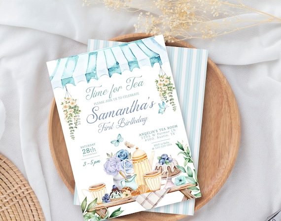 Time for Tea Invitation Tea Party Invitation Garden Party - Etsy