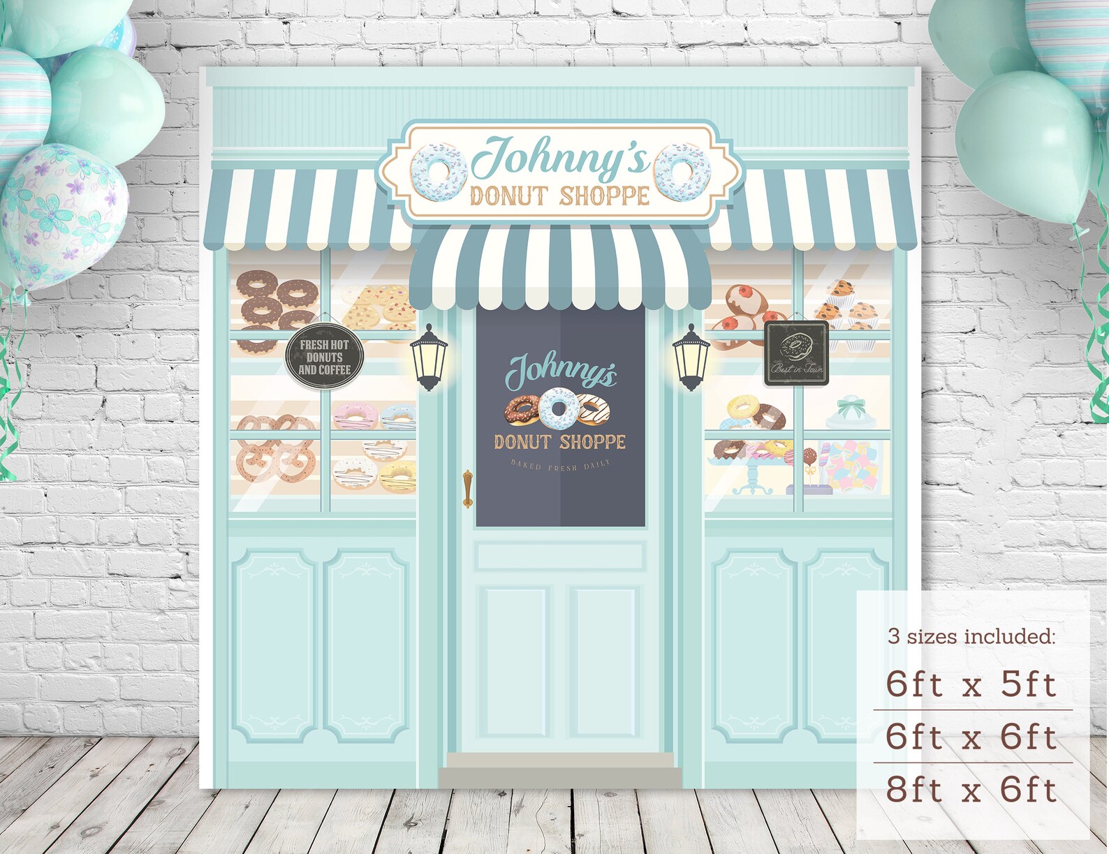 Printable Donut Shoppe Backdrop Perfect for Any Donut Theme - Etsy
