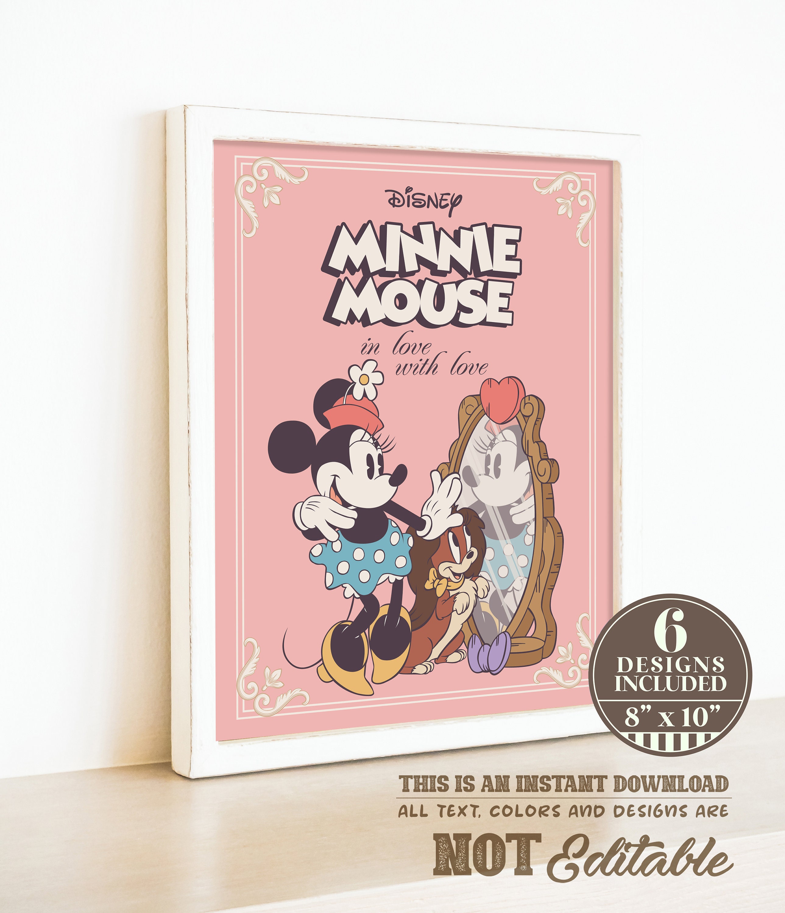 Vintage Minnie Poster Minnie Party Decoration Disneyland - Etsy