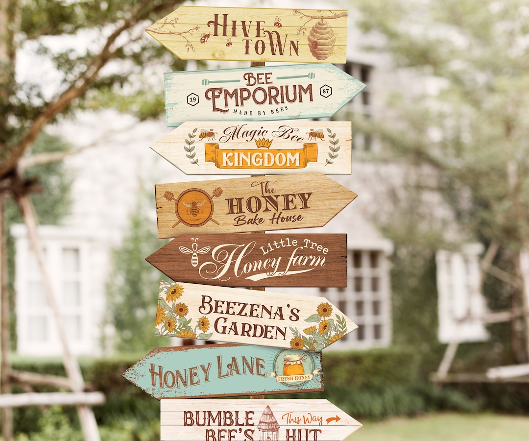 Bee Party Directional Sign, Honey Bee Birthday Party Decoration ...