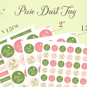 Printable Pixie Dust Party Favor, Pixie Dust Tag, Neverland Party ...