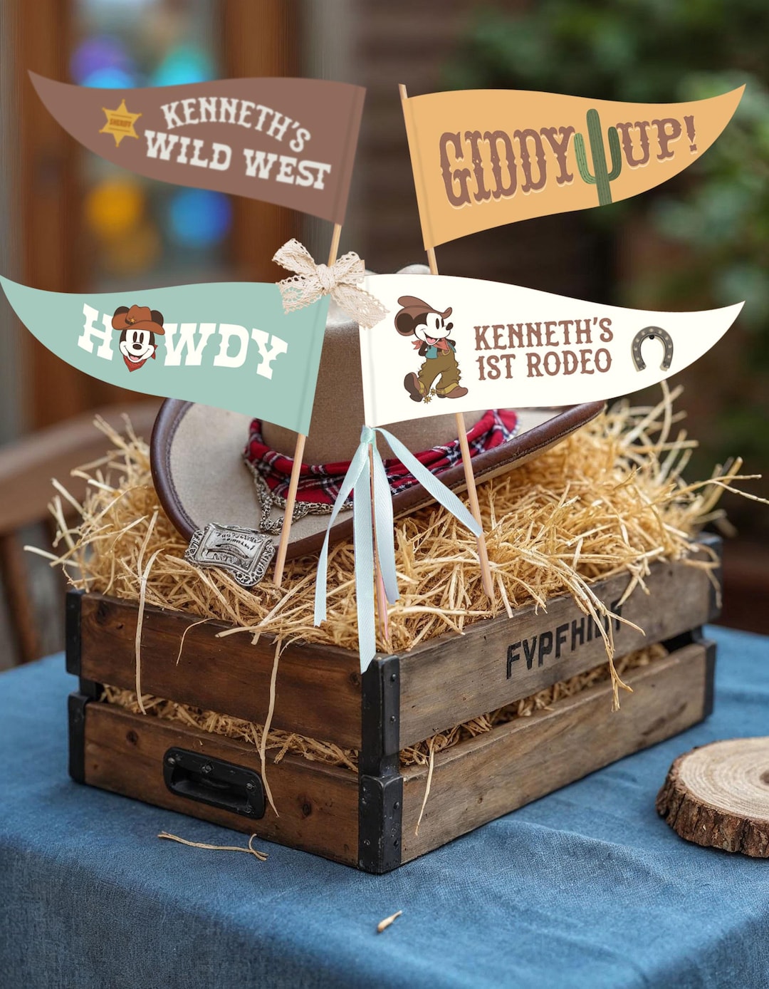 Printable Mickey Rodeo Birthday Pennants, Mickey Cowboy Birthday ...