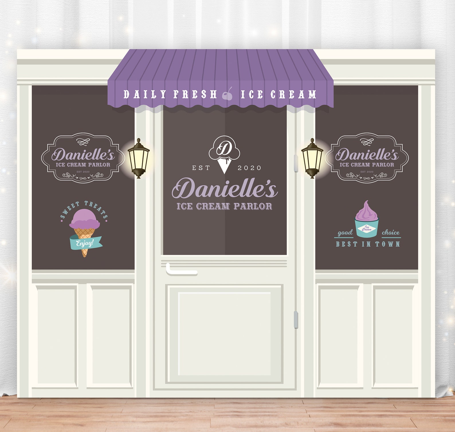 Ice Cream Parlor Backdrop, Perfect for Any Ice Cream Theme Birthday ...