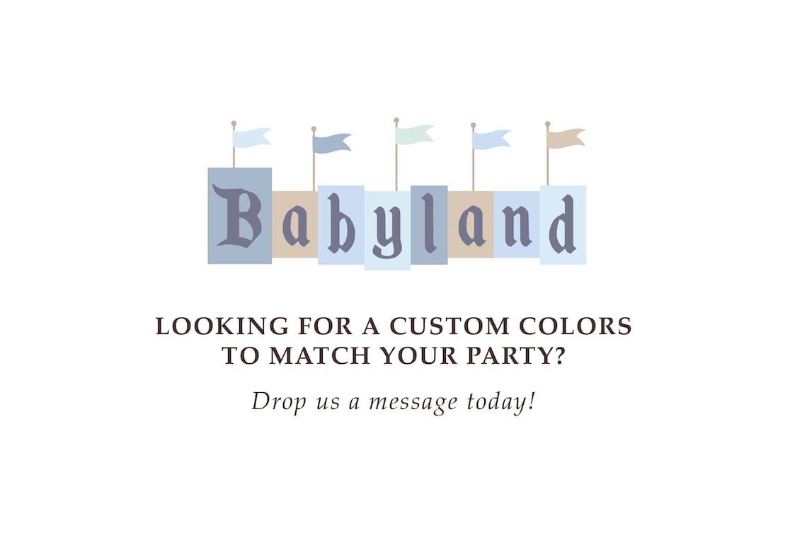 Printable Babyland Party Sign, Disneyland Baby Shower Party Decoration ...
