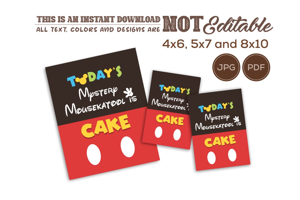 Printable Mickey Clubhouse Party Sign, Mickey Birthday, Baby Shower ...