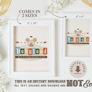 Printable Babyland Baby Shower Sign, Happiest Baby Shower on Earth ...