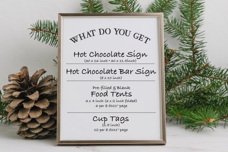 PRINTABLE Hot Chocolate Bar Kit Hot Cocoa Bar Hot Chocolate - Etsy