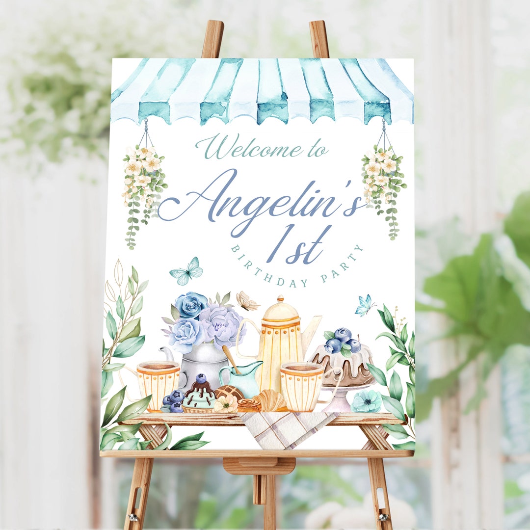 Tea Party Sign, Perfect for Any Garden Theme Birthday Party or Event ...