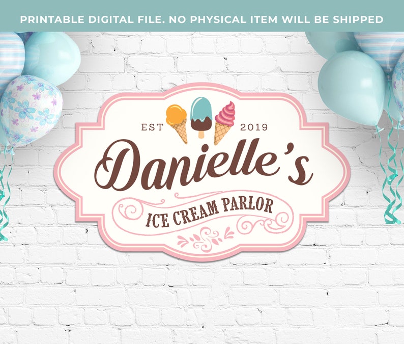 Printable Ice Cream Parlor Sign Perfect for Any Ice Cream | Etsy