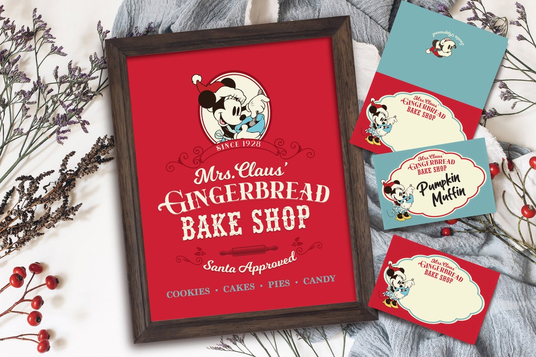 PRINTABLE Minnie Gingerbread Bakery Sign, Cookie Exchange Party ...