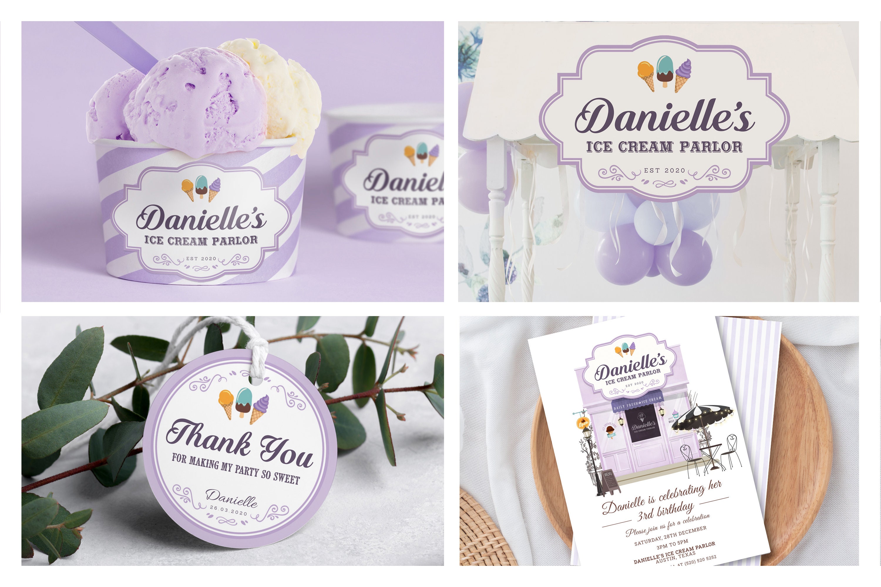 PRINTABLE Ice Cream Cone Wrapper Ice Cream Label - Etsy