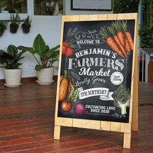 Farmers Market Sign, Farm Sign, Wooden Sign, Perfect for Any Birthday ...
