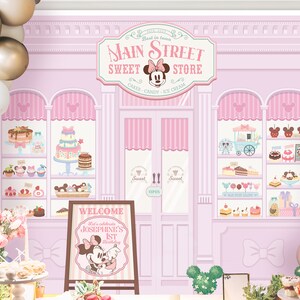 Printable Disney Party Welcome Sign, Minnie Birthday Party Welcome Sign ...