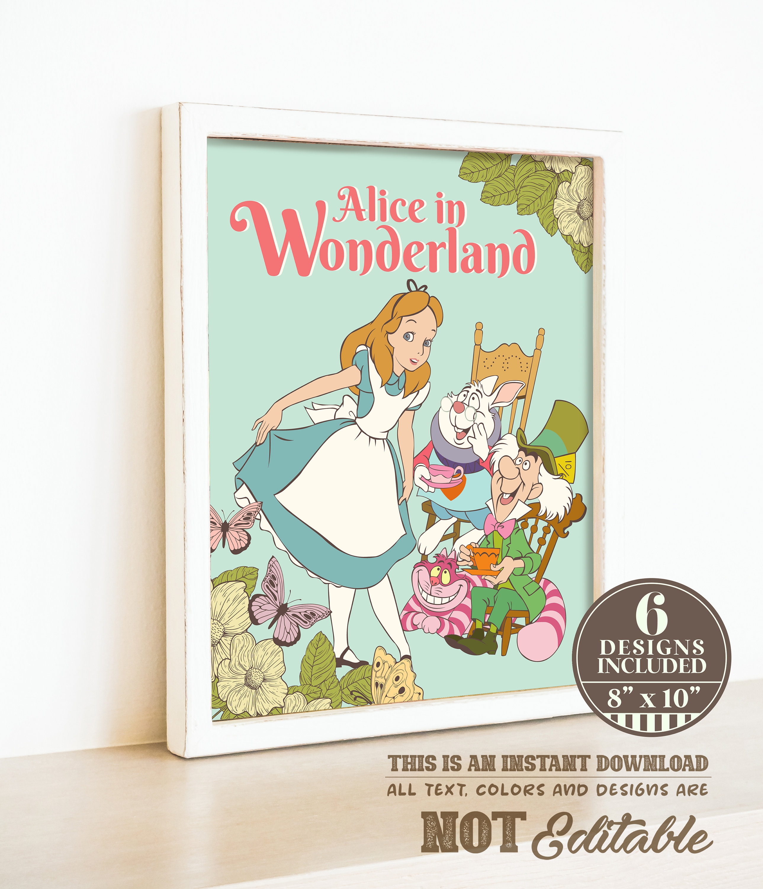 Printable Vintage Disney Poster, Disneyland Party Decoration, Disney ...