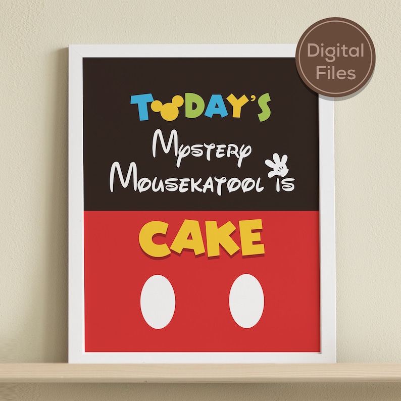 Printable Mickey Clubhouse Party Sign, Mickey Birthday, Baby Shower ...