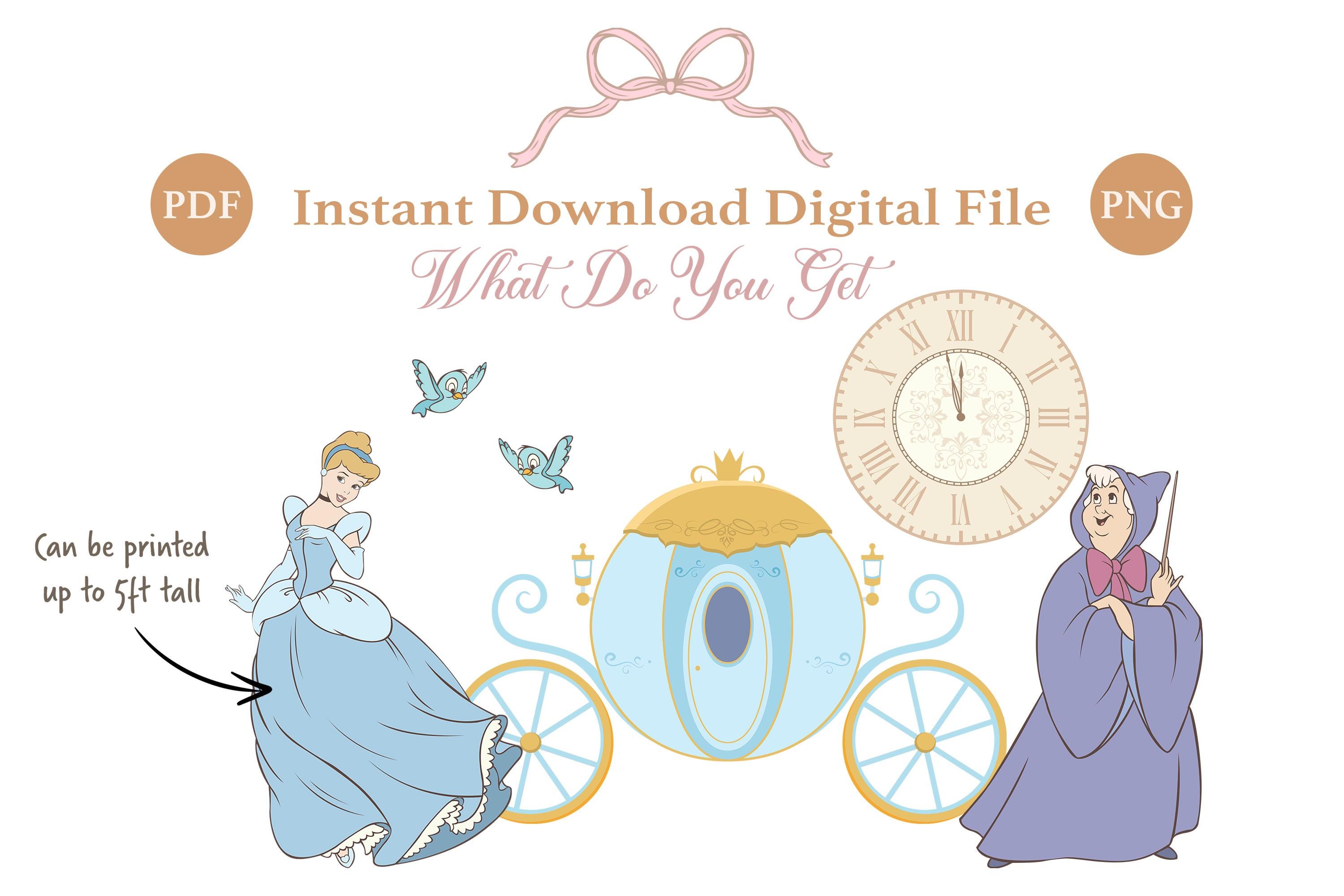 Printable Cinderella Cutout, Disneyland Stand up Prop, Bibbidi Bobbidi ...