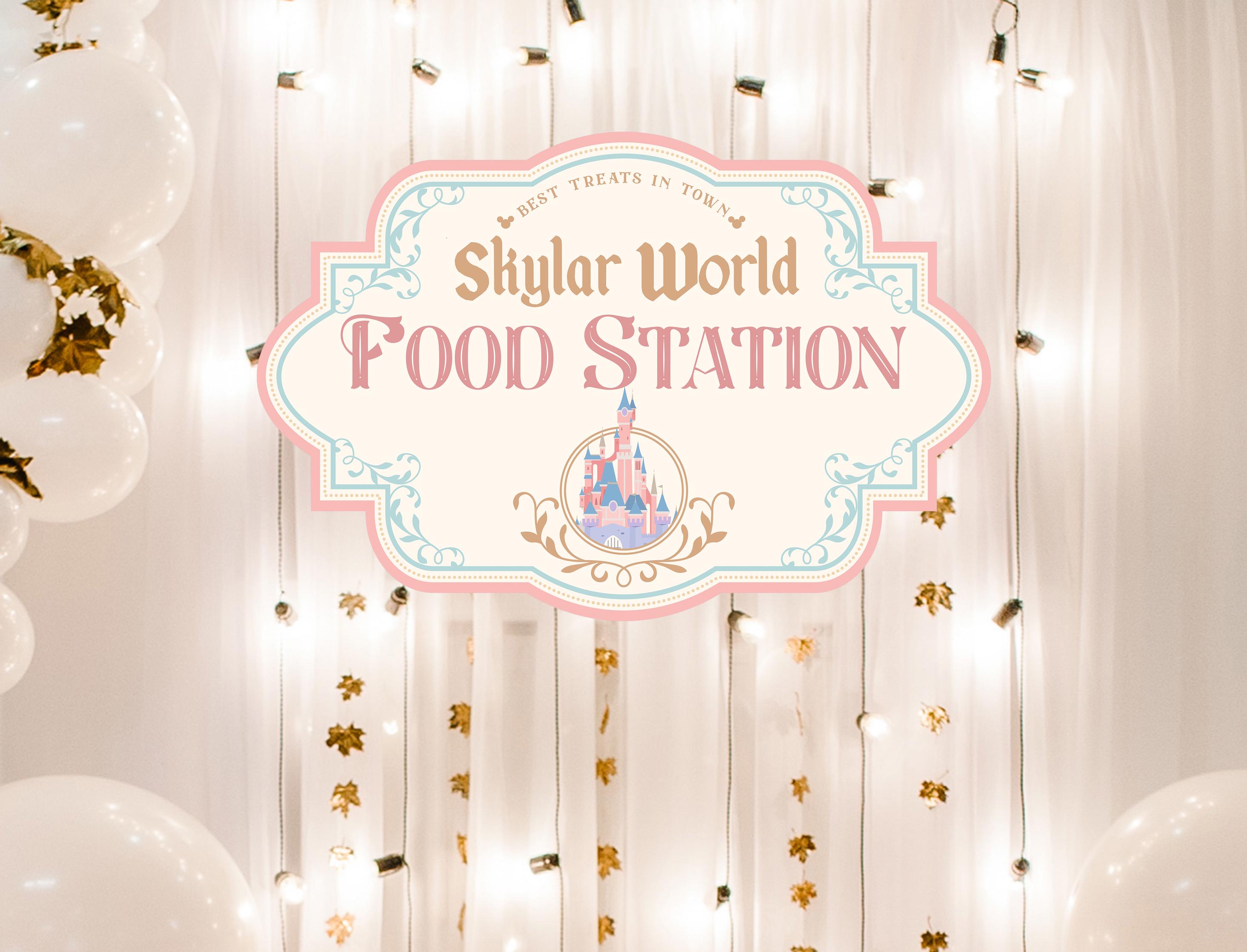 Printable Disney World Custom Sign, Princess Baby Shower, Perfect for ...