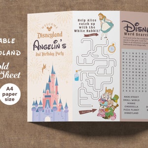 Printable Disneyland Activity Sheet, Disneyland Coloring Page, Kids ...