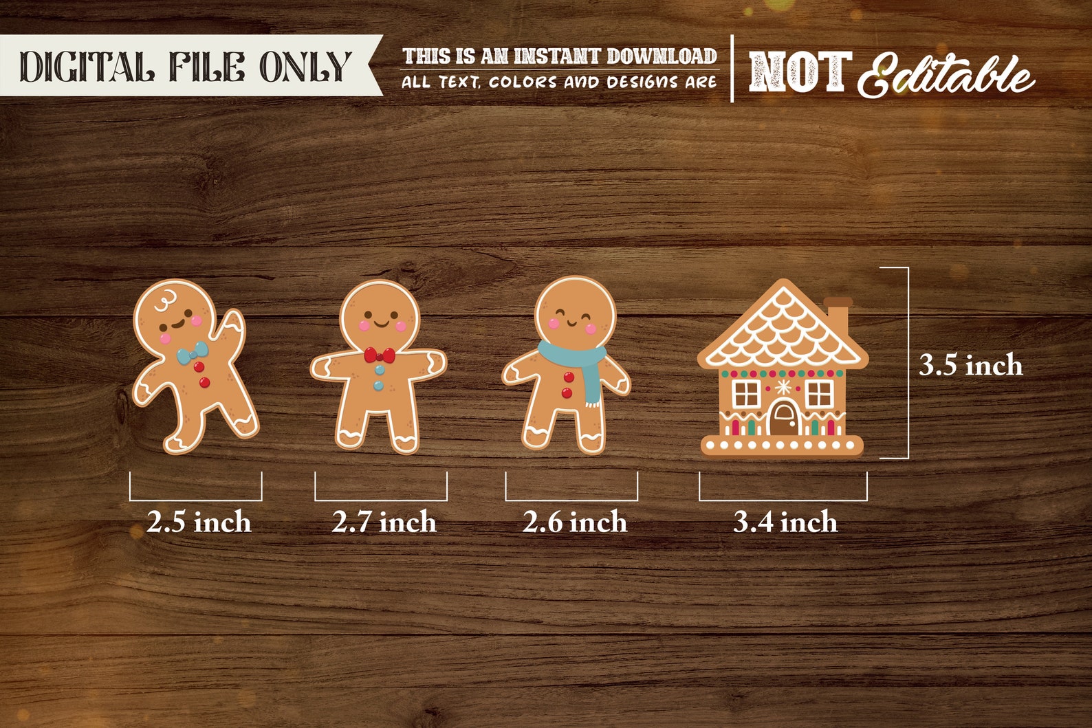 PRINTABLE Gingerbread Bakery Sign Cookie Exchange Party - Etsy