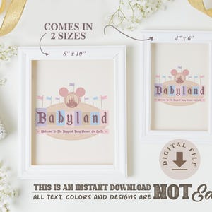 Printable Babyland Baby Shower Sign, Happiest Baby Shower on Earth ...